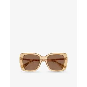 Burberry Be4456 Square-frame Sunglasses - Cream