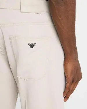 Emporio Armani Technical Corduroy 5-pocket Pants - Silver