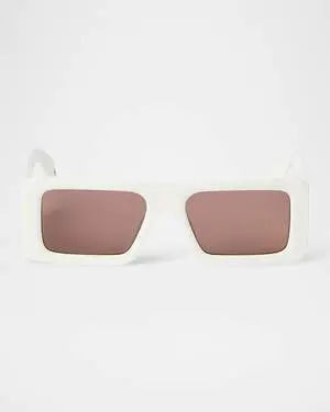 Off-White Off-White Troy Rectangle Sunglasses 0164 White Brown
