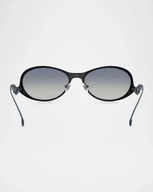 DIESEL® Dl1014 Oval Sunglasses - Blue Gradient