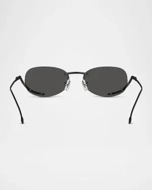 DIESEL® Dl1004 Oval Sunglasses - Matte Black