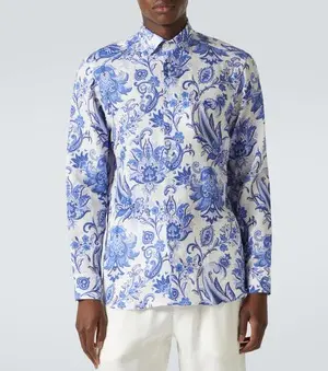 Etro Roma Paisley Linen Shirt