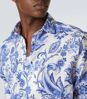 Etro Roma Paisley Linen Shirt