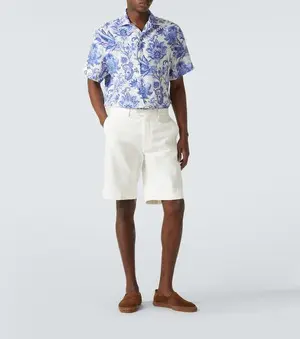 Etro Paisley Linen Bowling Shirt