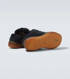 ERL Vamp Skate Suede Sneakers - Black