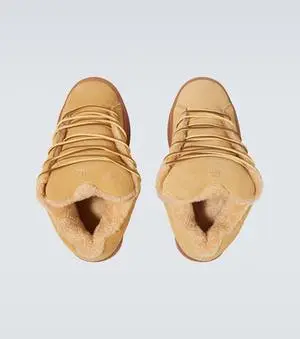 ERL Sand Vamp Shearling-lined Suede Sneakers