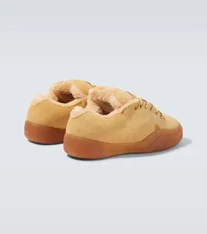 ERL Sand Vamp Shearling-lined Suede Sneakers