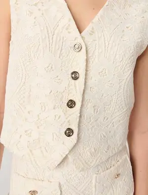Maje Lace V-neck Jacket