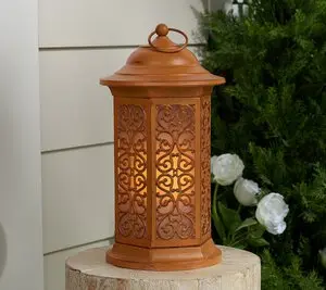 VALERIE PARR HILL As Is 14' In/outdoor Flame Scroll Lantern Valerie - One-color