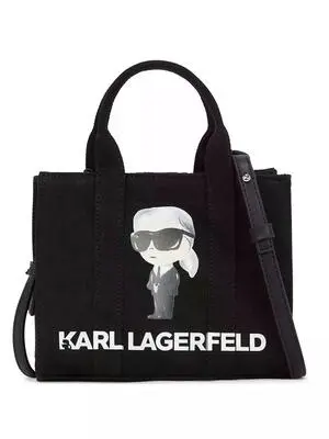 Karl Lagerfeld Ikon Aquarelle Canvas Tote Bag