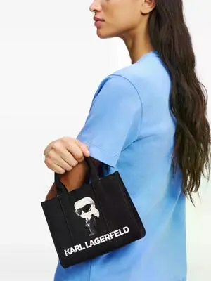 Karl Lagerfeld Ikon Aquarelle Canvas Tote Bag