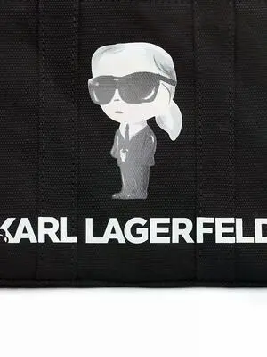 Karl Lagerfeld Ikon Aquarelle Canvas Tote Bag