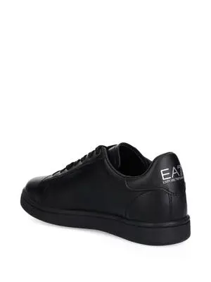EA7 Logo-debossed Sneakers - Black