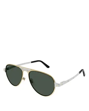 CARTIER Santos Evolution Pilot Sunglasses - Gold