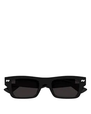 Bottega Veneta Bold Ribbon Studded Rectangular Sunglasses