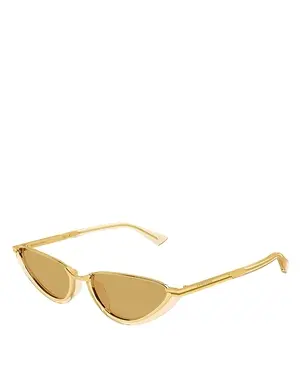 Bottega Veneta Combi Cat Eye Sunglasses, 56mm - Yellow