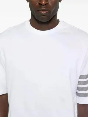 Thom Browne 4-bar Mock-neck T-shirt - White