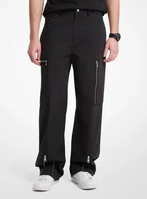 Michael Kors Cotton Poplin Zip Cargo Pants