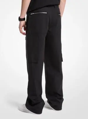Michael Kors Cotton Poplin Zip Cargo Pants