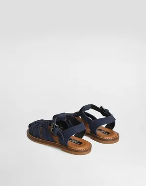 Dolce & Gabbana Nubuck Sandals With Dg Logo