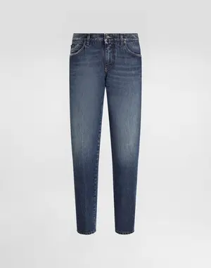 Dolce & Gabbana Regular-fit Jeans With Logo Tag - Multicolor
