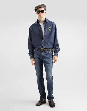 Dolce & Gabbana Regular-fit Jeans With Logo Tag - Multicolor