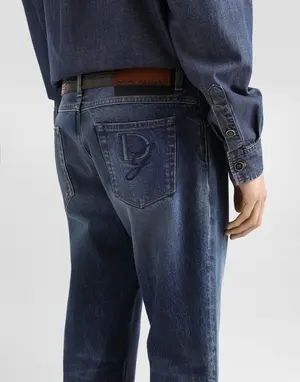 Dolce & Gabbana Regular-fit Jeans With Logo Tag - Multicolor