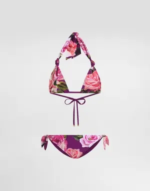 Dolce & Gabbana Rose- Triangle Bikini - Print
