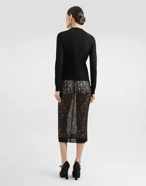 Dolce & Gabbana Floral Lace Dress - Black