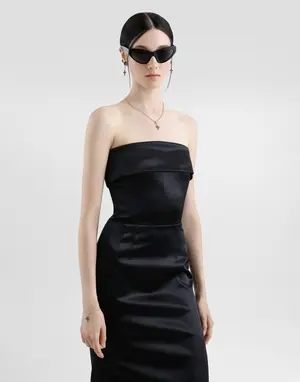 Dolce & Gabbana Satin Corset Sheath Dress