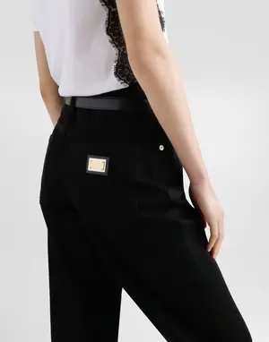 Dolce & Gabbana Loose Denim Jeans With Pressed Pleat - Multicolor
