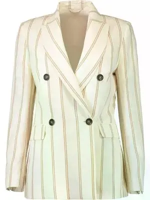 Brunello Cucinelli Striped Blazer - Neutrals