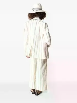 Brunello Cucinelli Striped Blazer - Neutrals