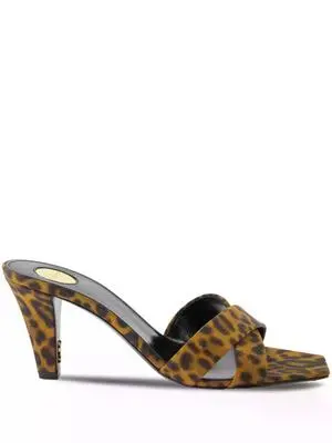 Saint Laurent 75mm Leopard-print Sandals