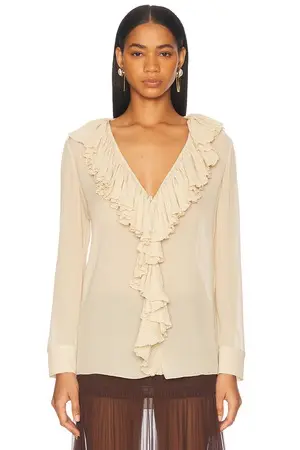 Saint Laurent Ruffle Blouses