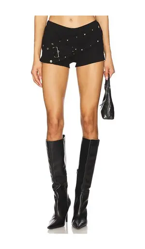 ZEMETA Dani Belted Ribbed Jersey Shorts