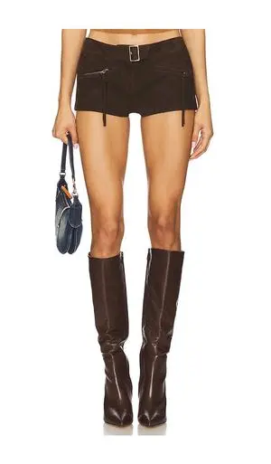 LAMARQUE X Revolve Winona Suede Short - Chocolate