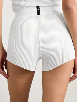 Nike Aeroswift Printed Plissé Dri-fit Adv Shorts - White