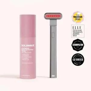 SOLAWAVE 4-in-1 Red Light Therapy Wand & Activating Serum Kit - Charcoal