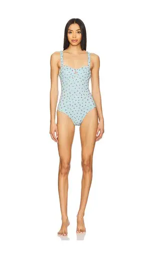 Solid & Striped The Verona One Piece - Embroidered Floral Sky