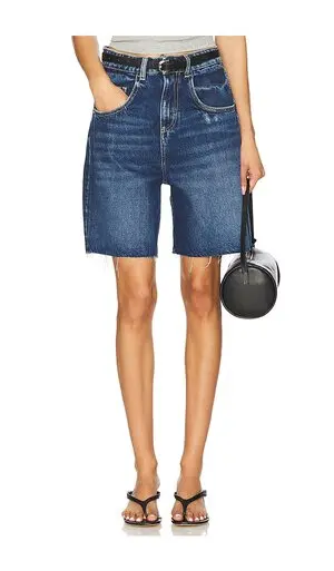 Icon Denim Faded Shorts For Women