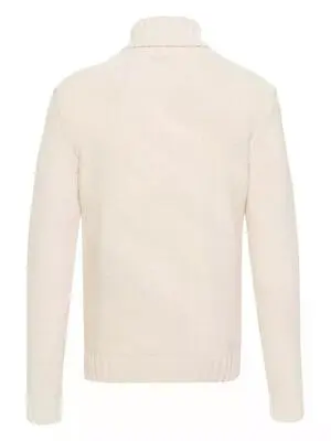 K-WAY Cable-knit Roll-neck Jumper - Neutrals