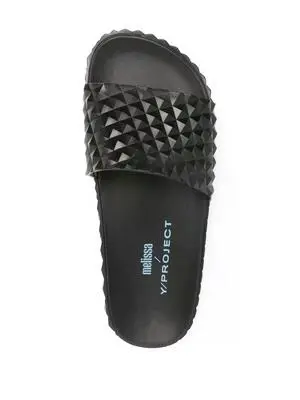 Melissa Court Slip-on Slides - Black