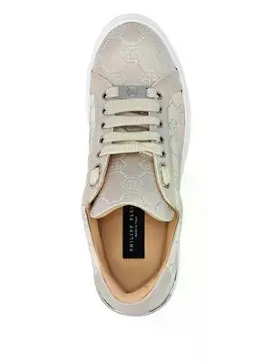 Philipp Plein Monogram-embellished Sneakers - Neutrals