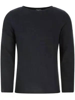 Saint James Elbow-patches Cotton T-shirt - Blue