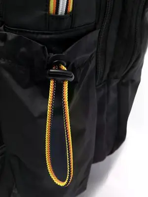 K-WAY Logo-patch Ripstop Padded Backpack - Black