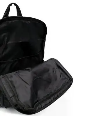 K-WAY Logo-patch Ripstop Padded Backpack - Black