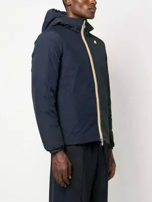 K-WAY Reversible Logo-appliqué Down Jacket - Blue