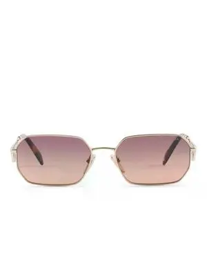 Prada Triangle-logo Sunglasses - Gold
