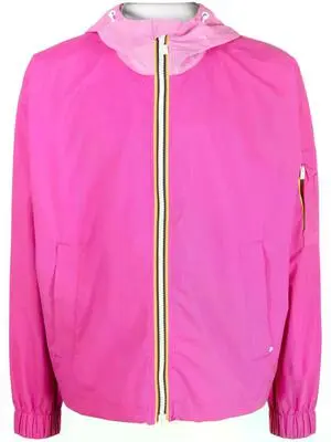 K-WAY Striped-edge Hooded Jacket